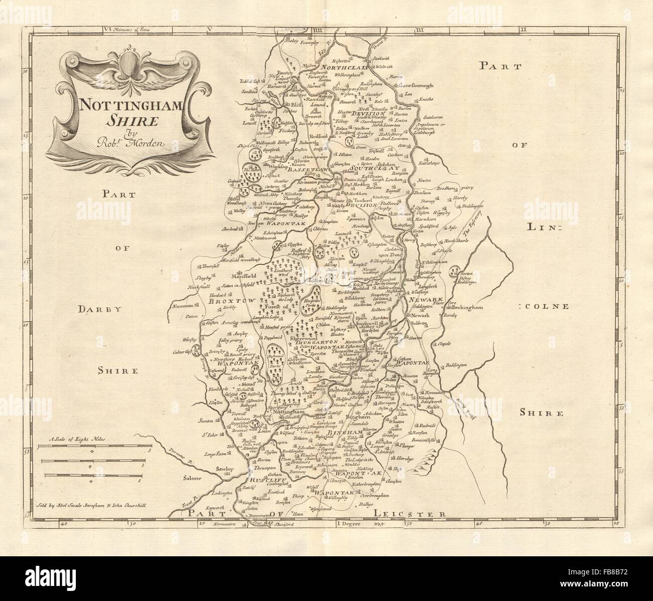 Map of nottinghamshire 1772 hi-res stock photography and images - Alamy