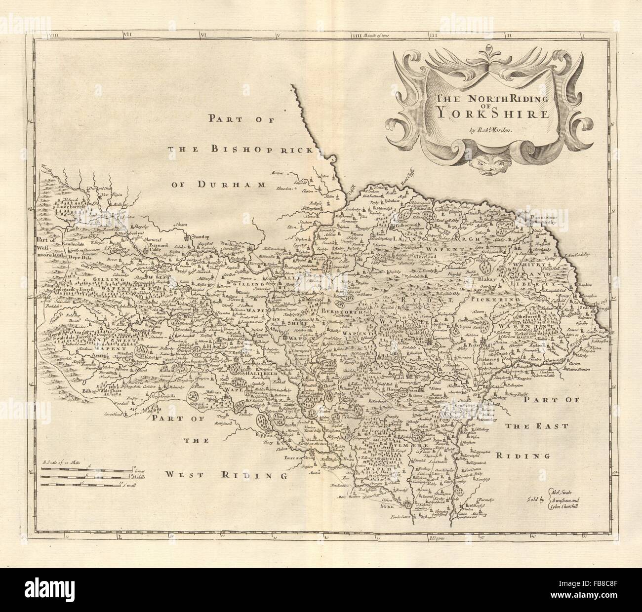 Yorkshire map 18th century hi-res stock photography and images - Alamy