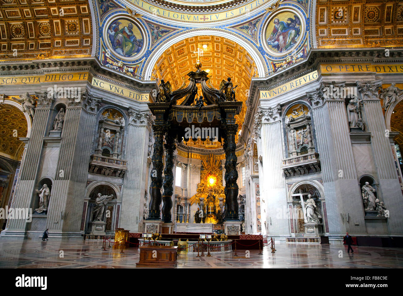 Part of the interior of Saint Peter's Basilica in the Vatican Stock ...