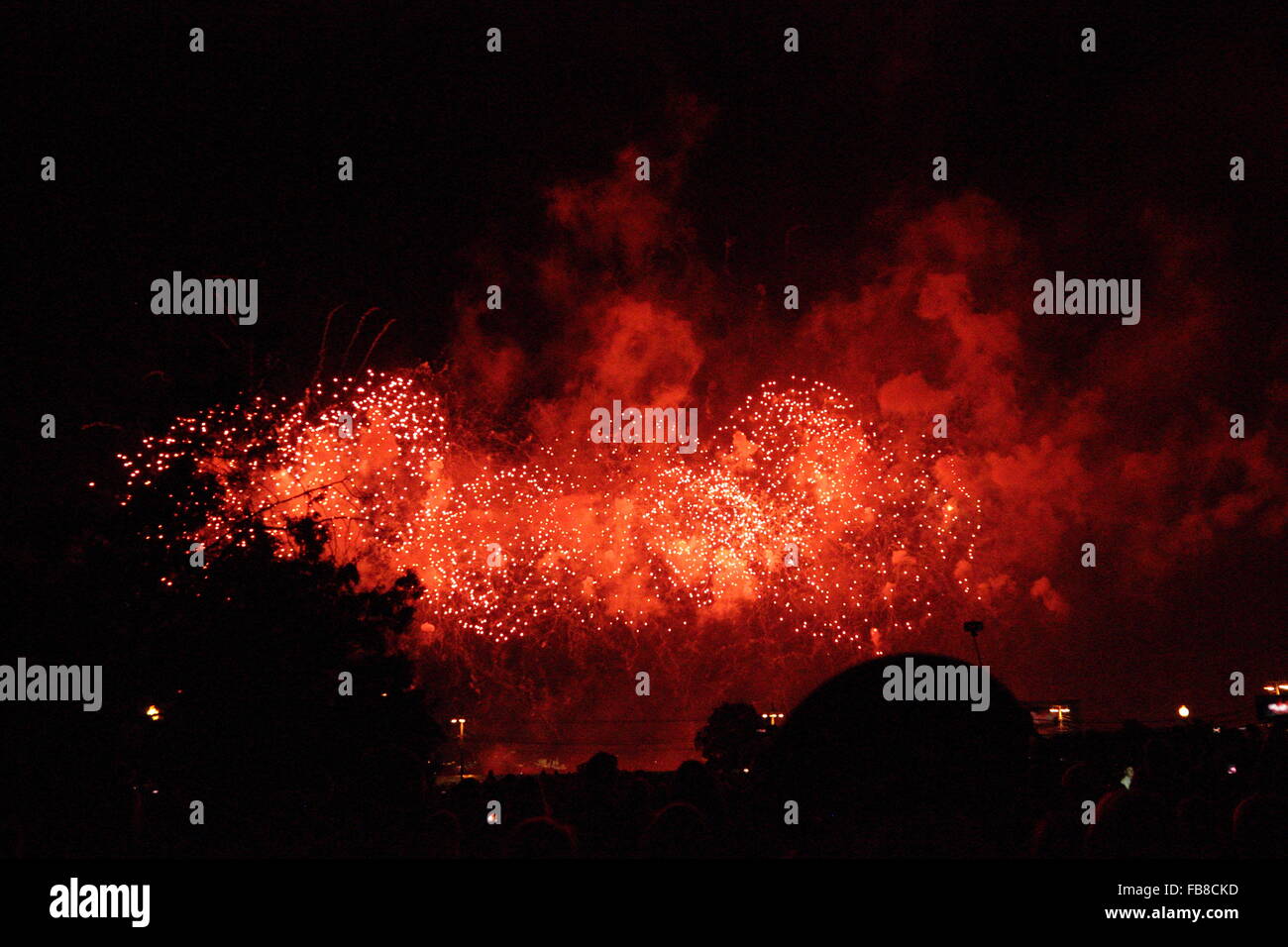Soft focus of fireworks outdoor Stock Photo - Alamy