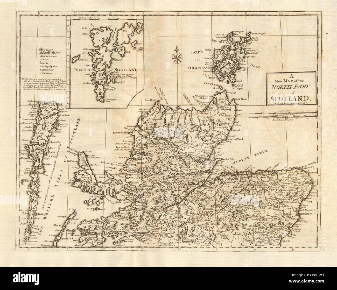 NORTHERN SCOTLAND: by ANDREW JOHNSTON from Camden's Britannia, 1772 old ...