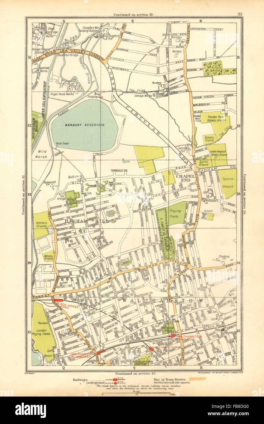 LONDON: Chapel End, Higham Hill, Walthamstow, Black Horse Road, 1928 ...