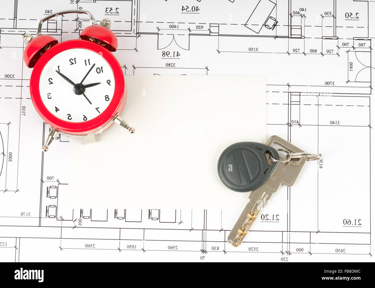 Alarm clock keys construction plan hi-res stock photography and images ...