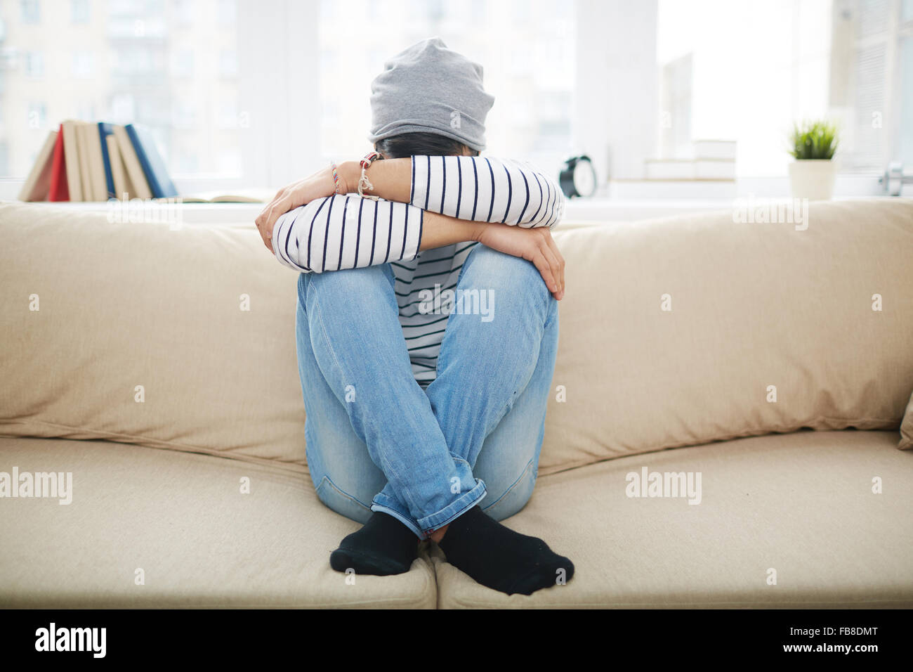 Sad Man Sitting Alone
