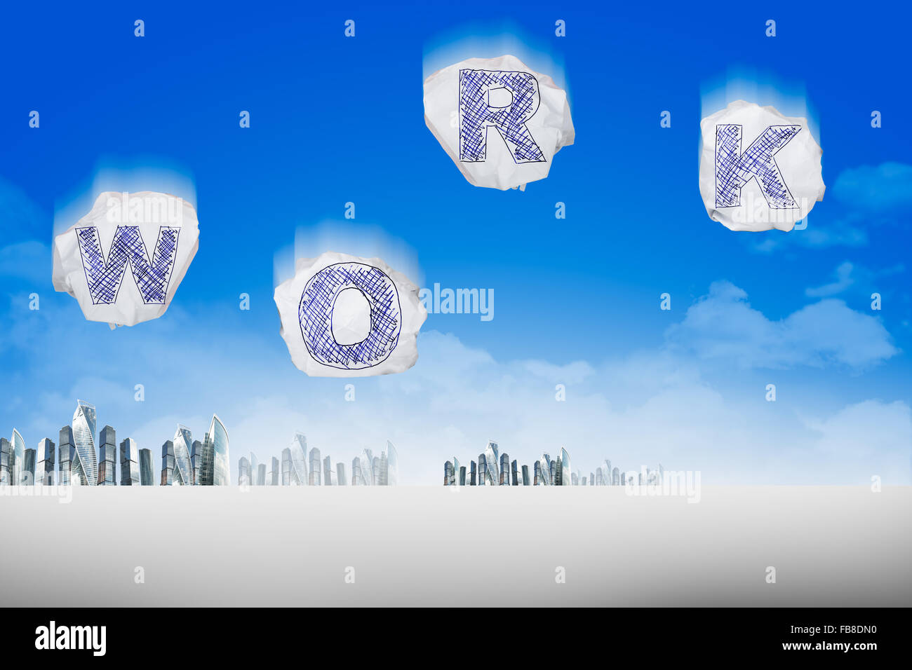 Background with word work Stock Photo - Alamy