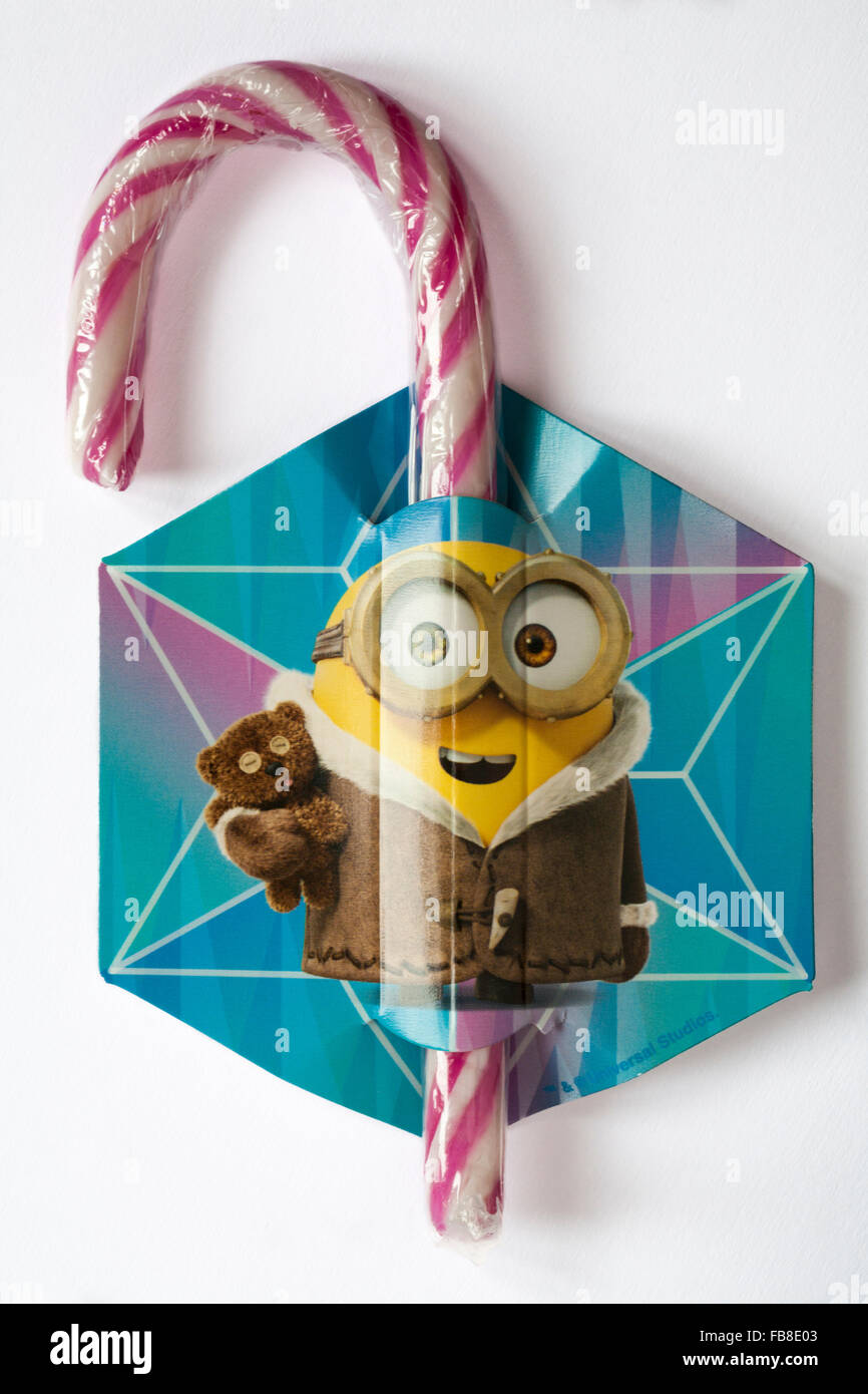 Minions Fruit Flavoured Candy Cane isolated on white background ...