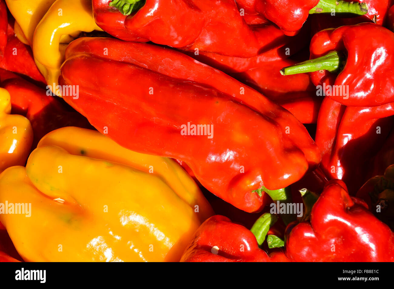 Peppers background texture Stock Photo - Alamy
