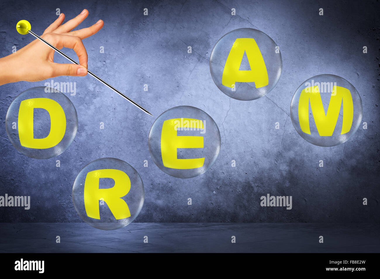 Word dream in bubbles Stock Photo - Alamy