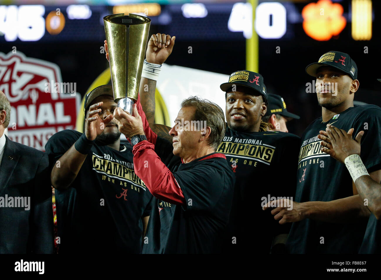 Nick saban trophy hi-res stock photography and images - Alamy
