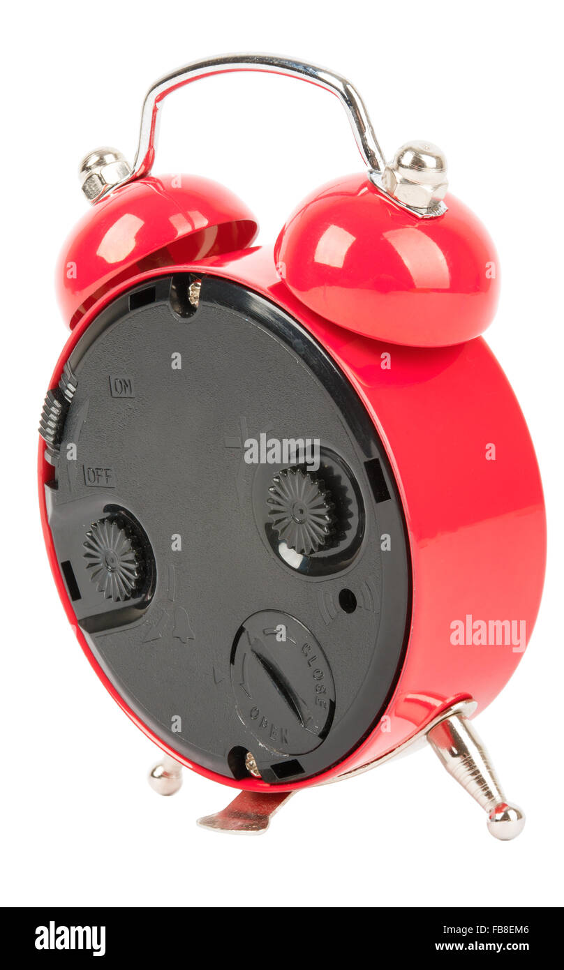 Red alarm clock Stock Photo - Alamy