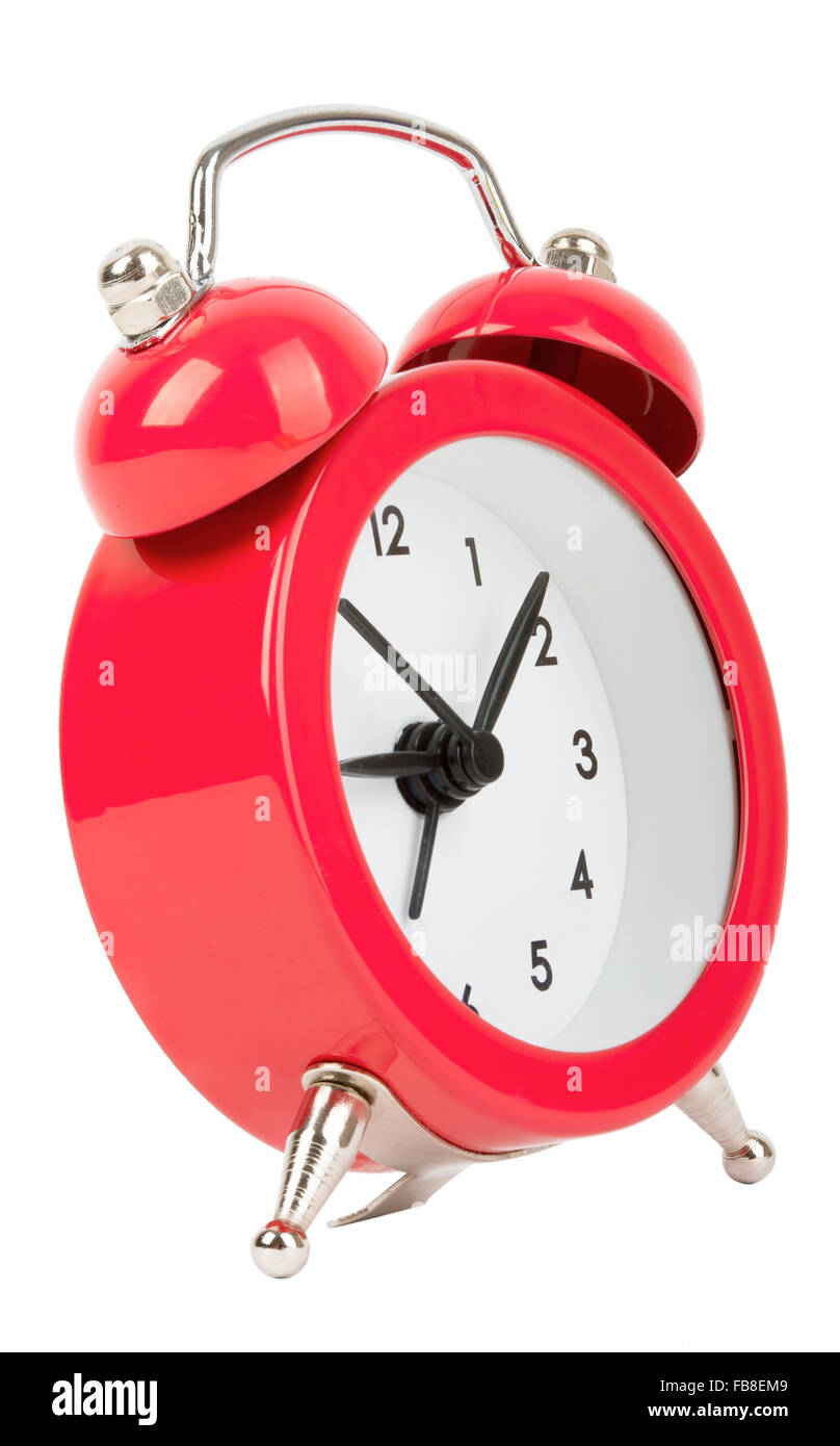 Red alarm clock Stock Photo - Alamy