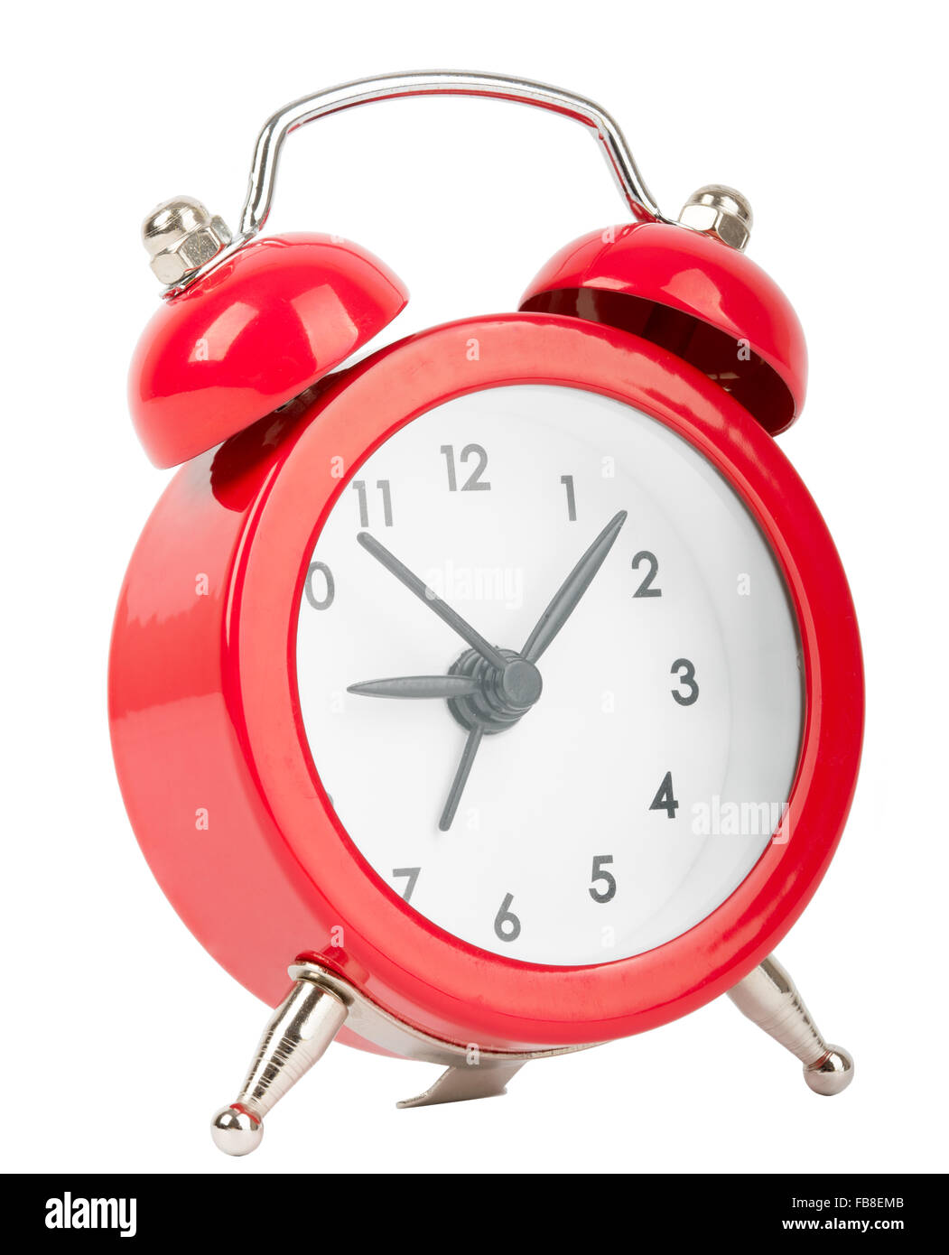 Red alarm clock Stock Photo - Alamy