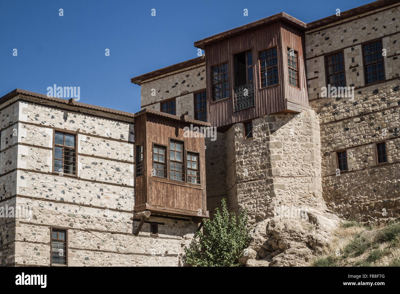 Traditional Ottoman houses with stone walls in Harput, Elazig, Turkey ...