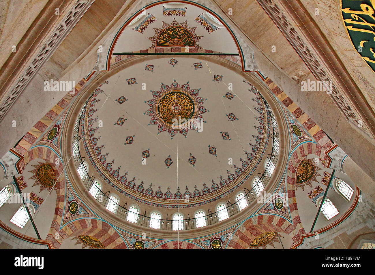 decorated mosque ceiling Stock Photo - Alamy