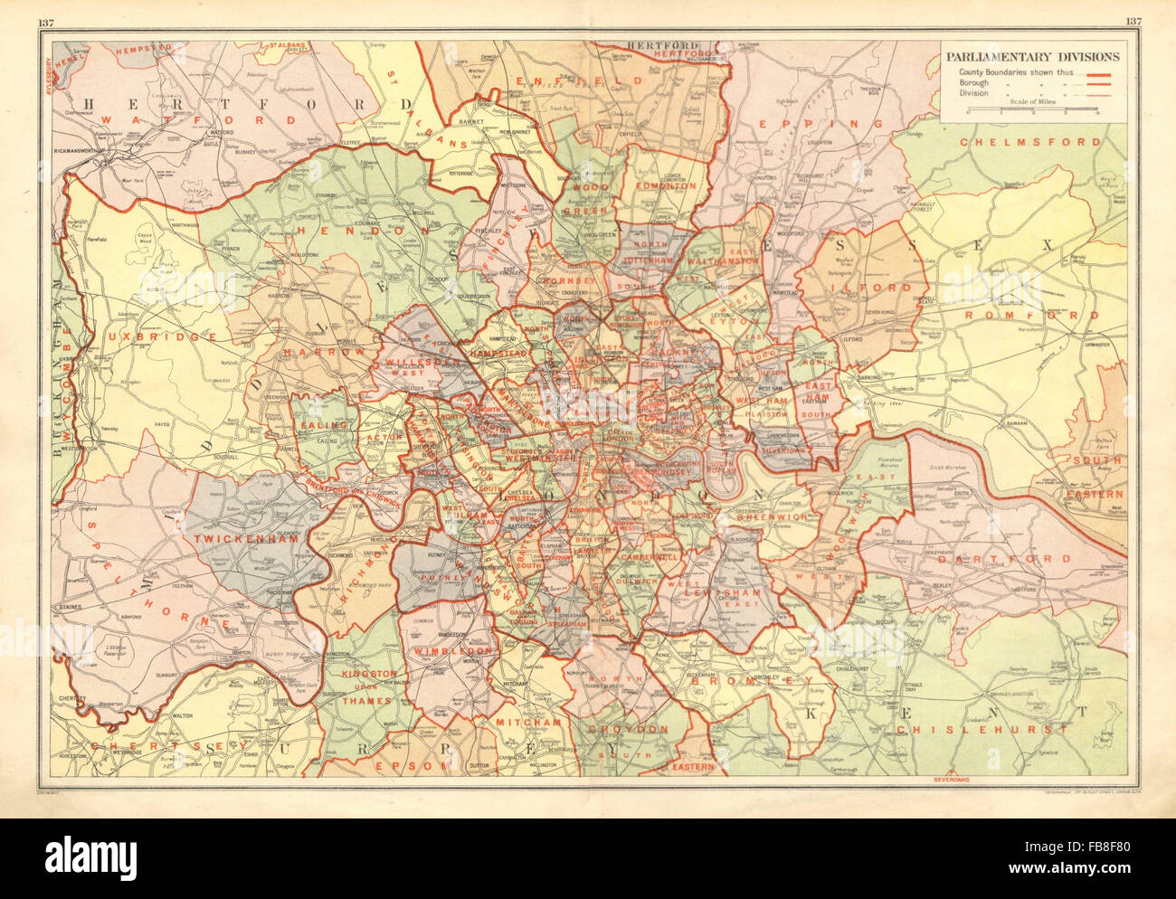 London borough map hi-res stock photography and images - Alamy