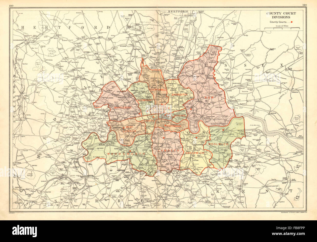 Map of london hi-res stock photography and images - Alamy