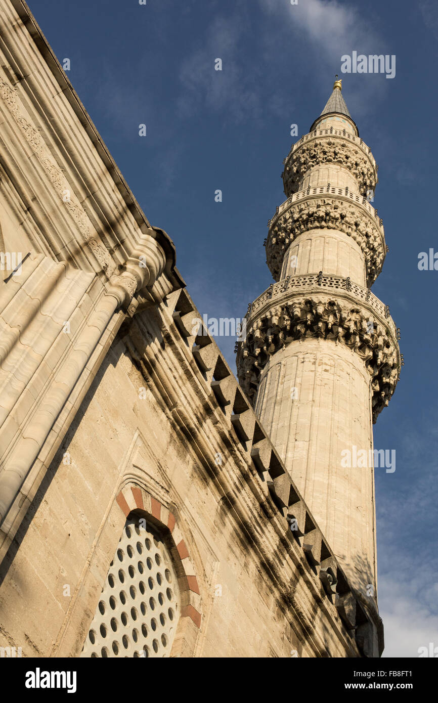 minaret of the Blue Mosque, Istanbul Stock Photo - Alamy