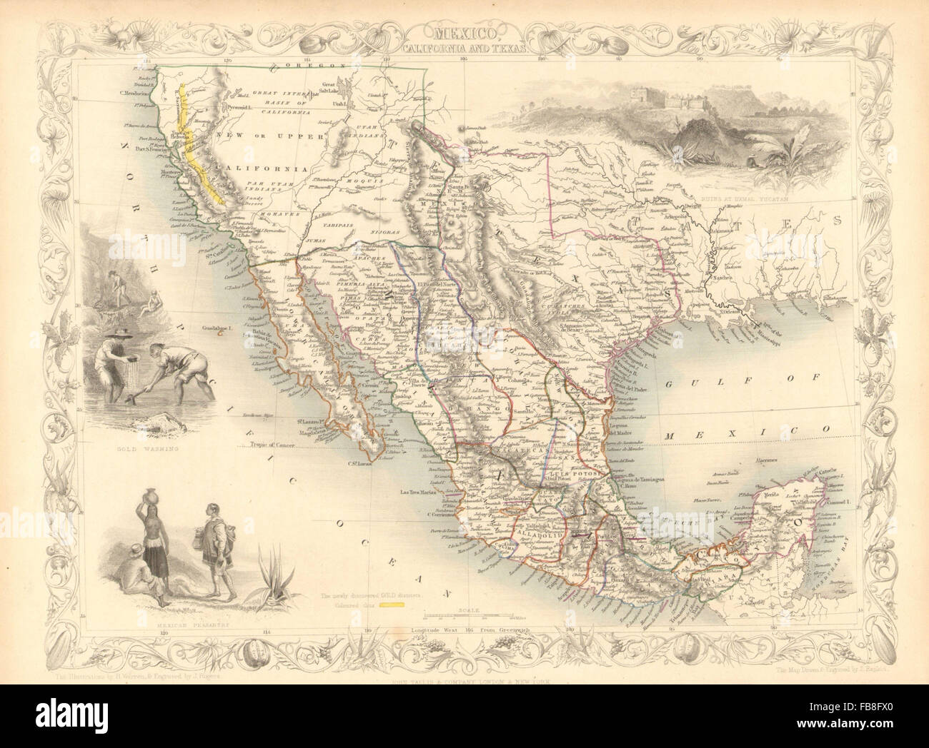 Texas mexico map hi-res stock photography and images - Alamy
