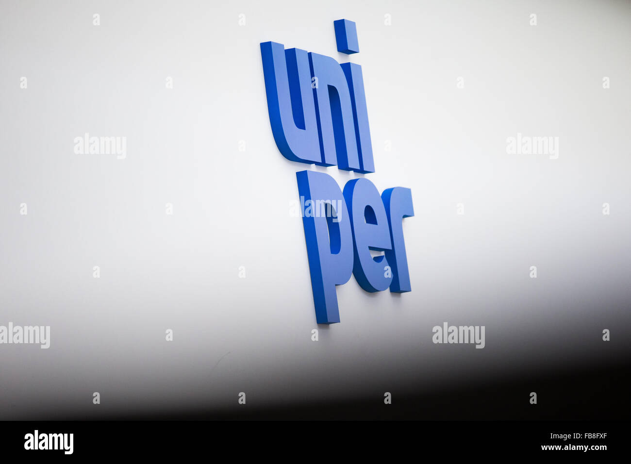 Duesseldorf, Germany. 12th Jan, 2016. View of the corporate ...