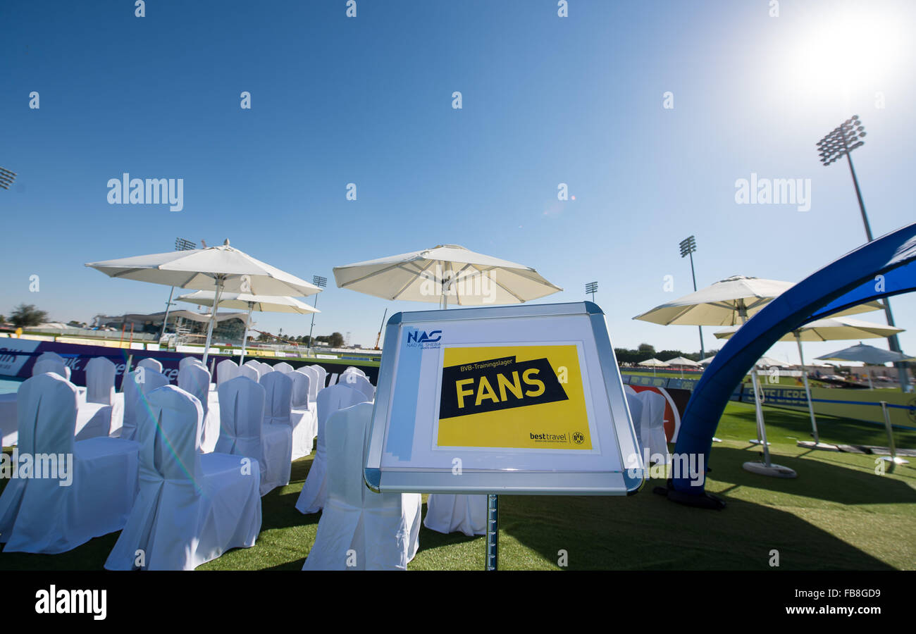 Dubai, United Arab Emirates. 09th Jan, 2016. The official fan zone of ...