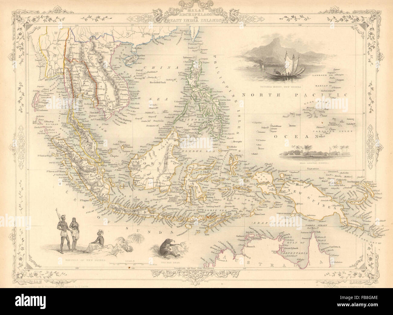 Malay archipelago map hi-res stock photography and images - Alamy
