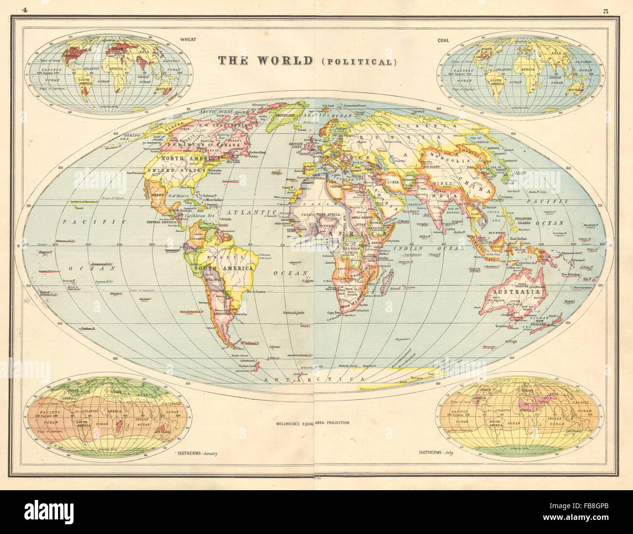 WORLD POLITICAL: Hejas Asir British Empire Chosen Rio de Oro Siam, 1920 ...