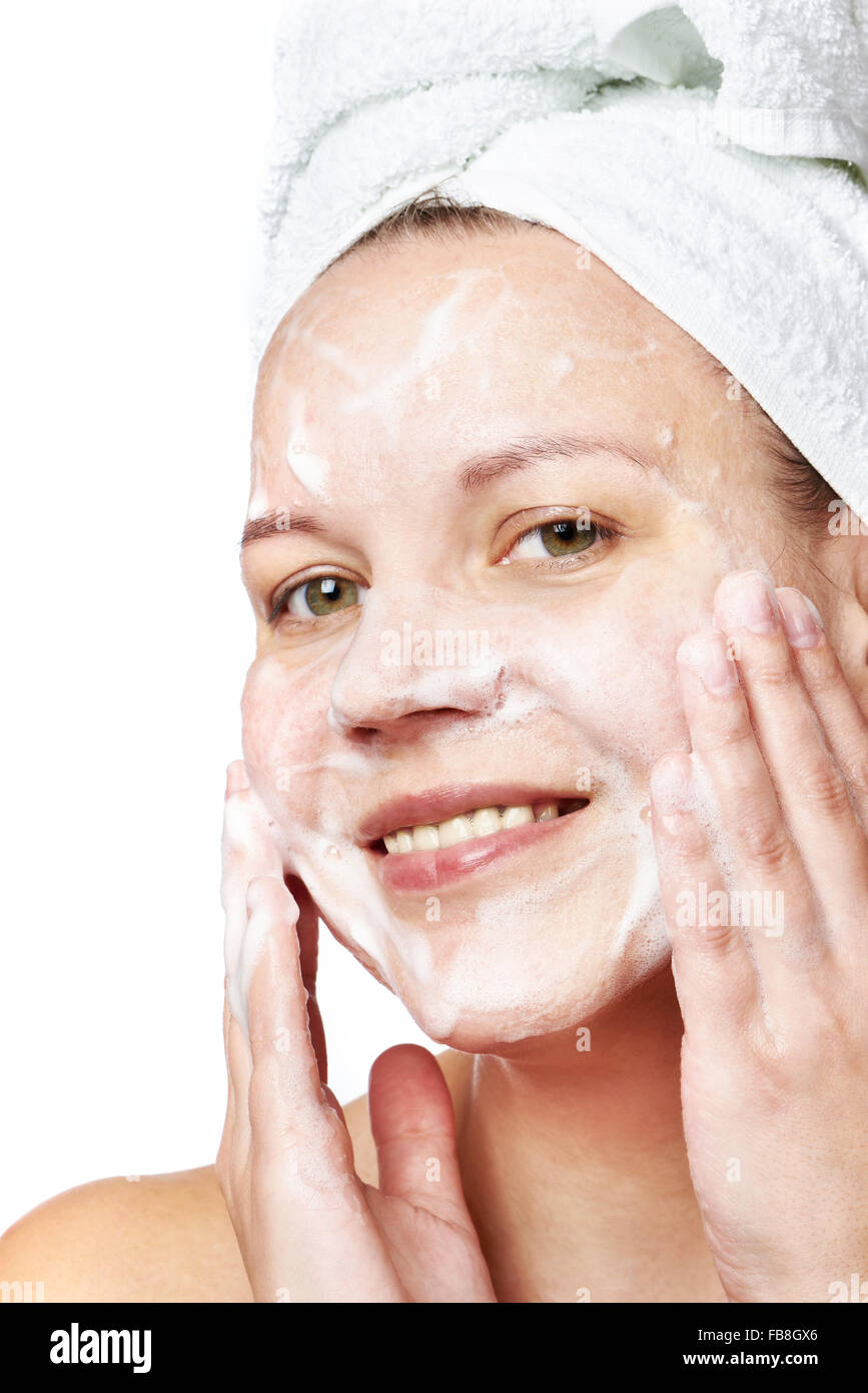 Clean skin foam hi-res stock photography and images - Alamy
