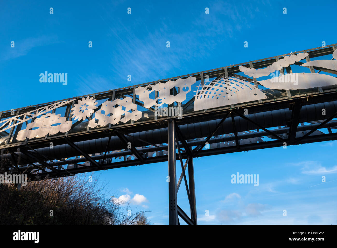 Industrial Pipeline with various nature designs sympathetic to the ...