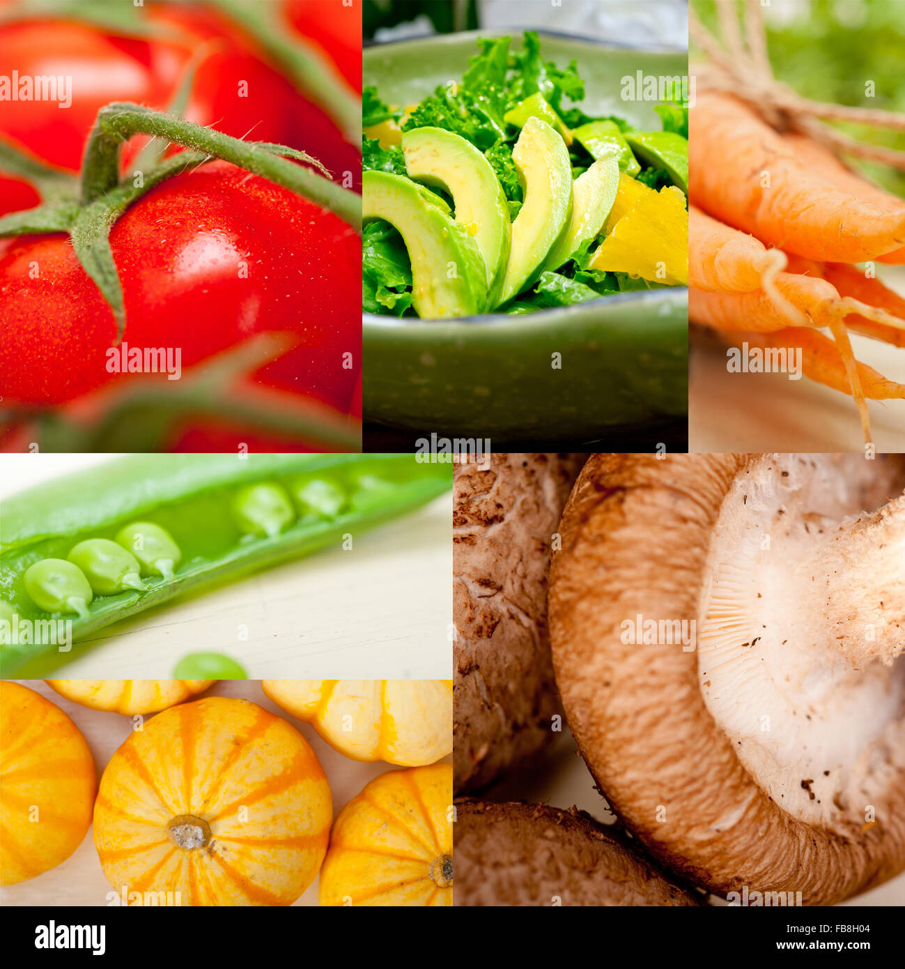 fresh hearthy healthy vegetables selection food collage composition ...