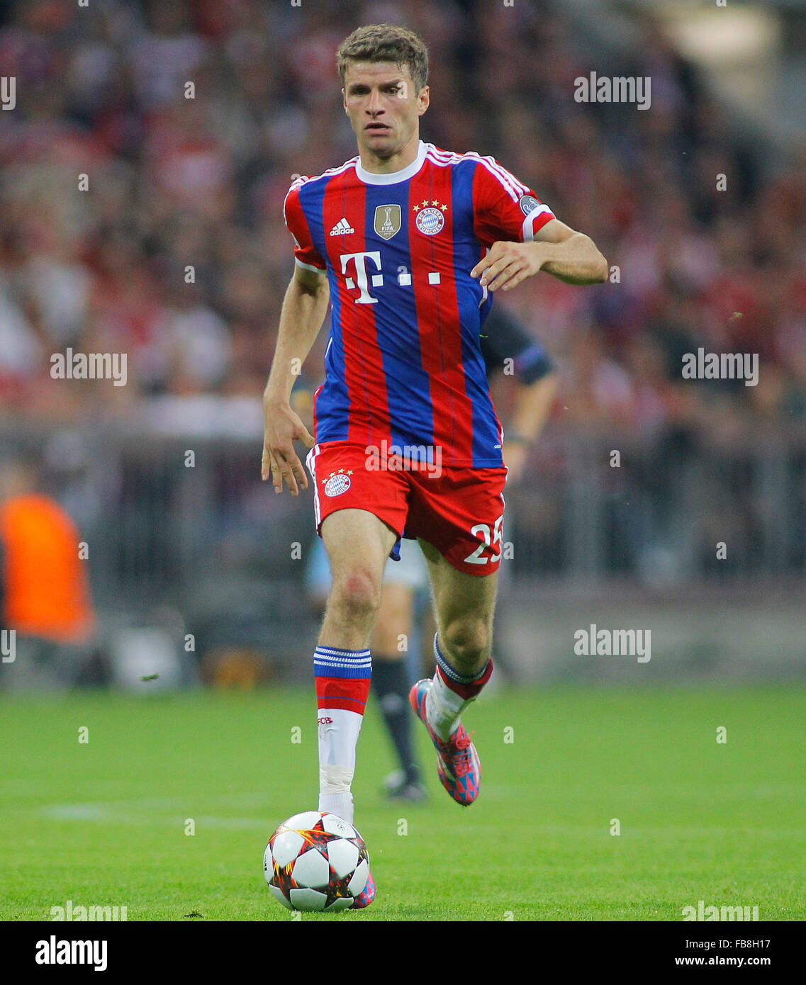 MUNICH, GERMANY - SEPTEMBER 17 2014: The UEFA Champions League match ...