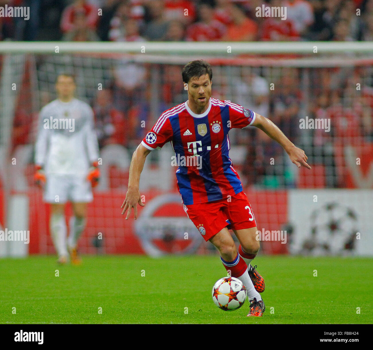 MUNICH, GERMANY - SEPTEMBER 17 2014: The UEFA Champions League match ...