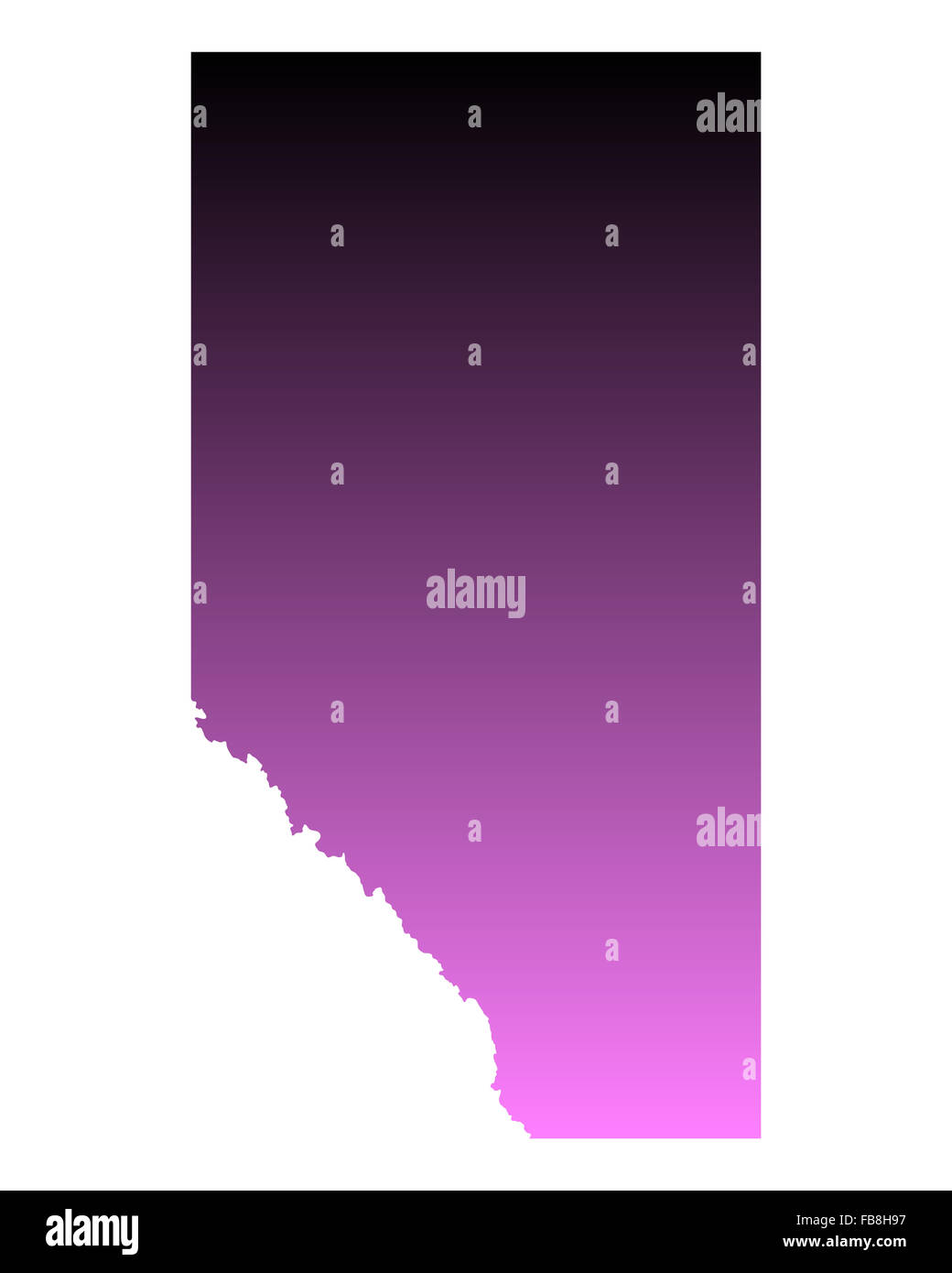 Map of Alberta Stock Photo - Alamy