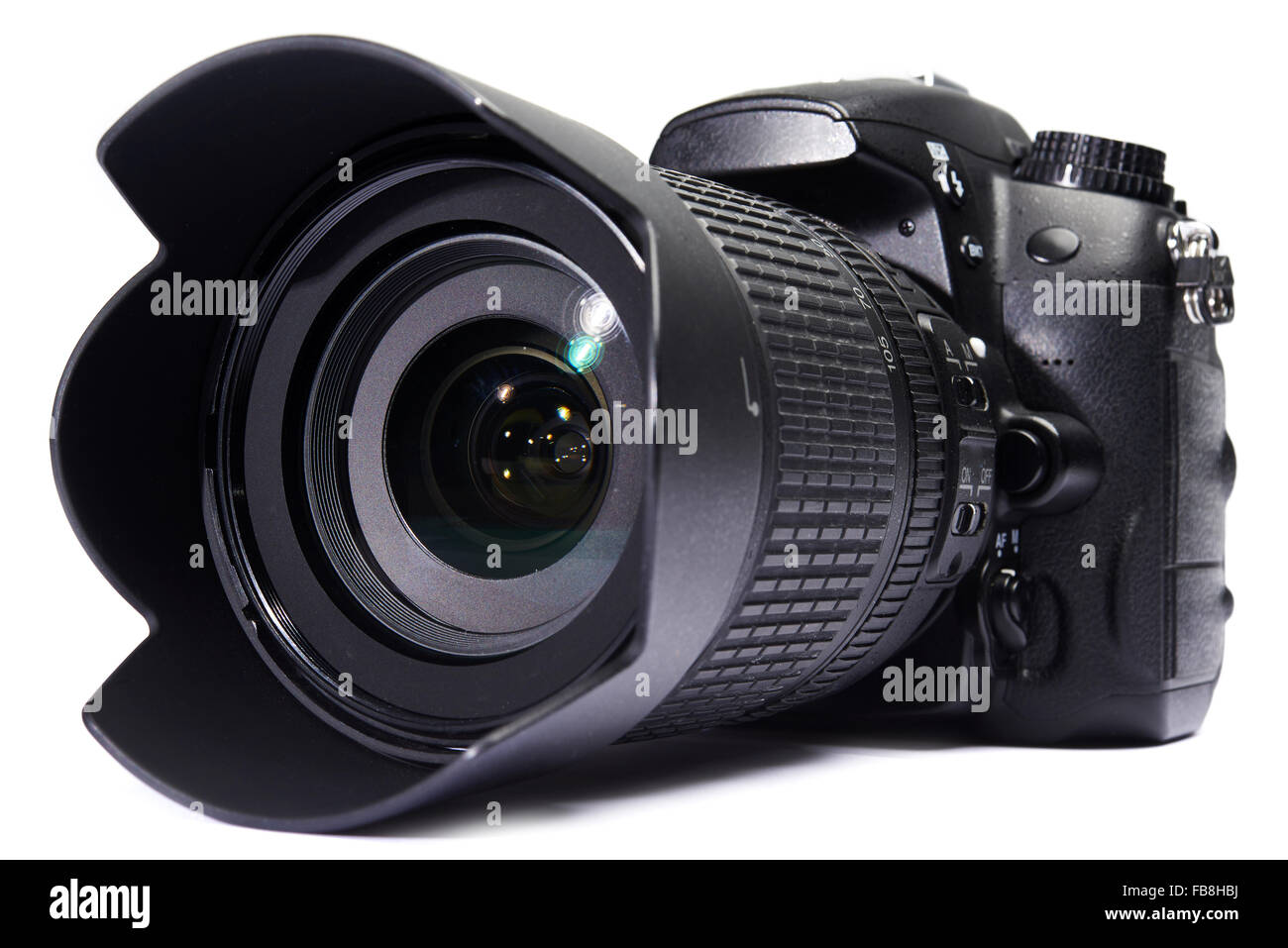 DSLR black camera white isolated Stock Photo - Alamy