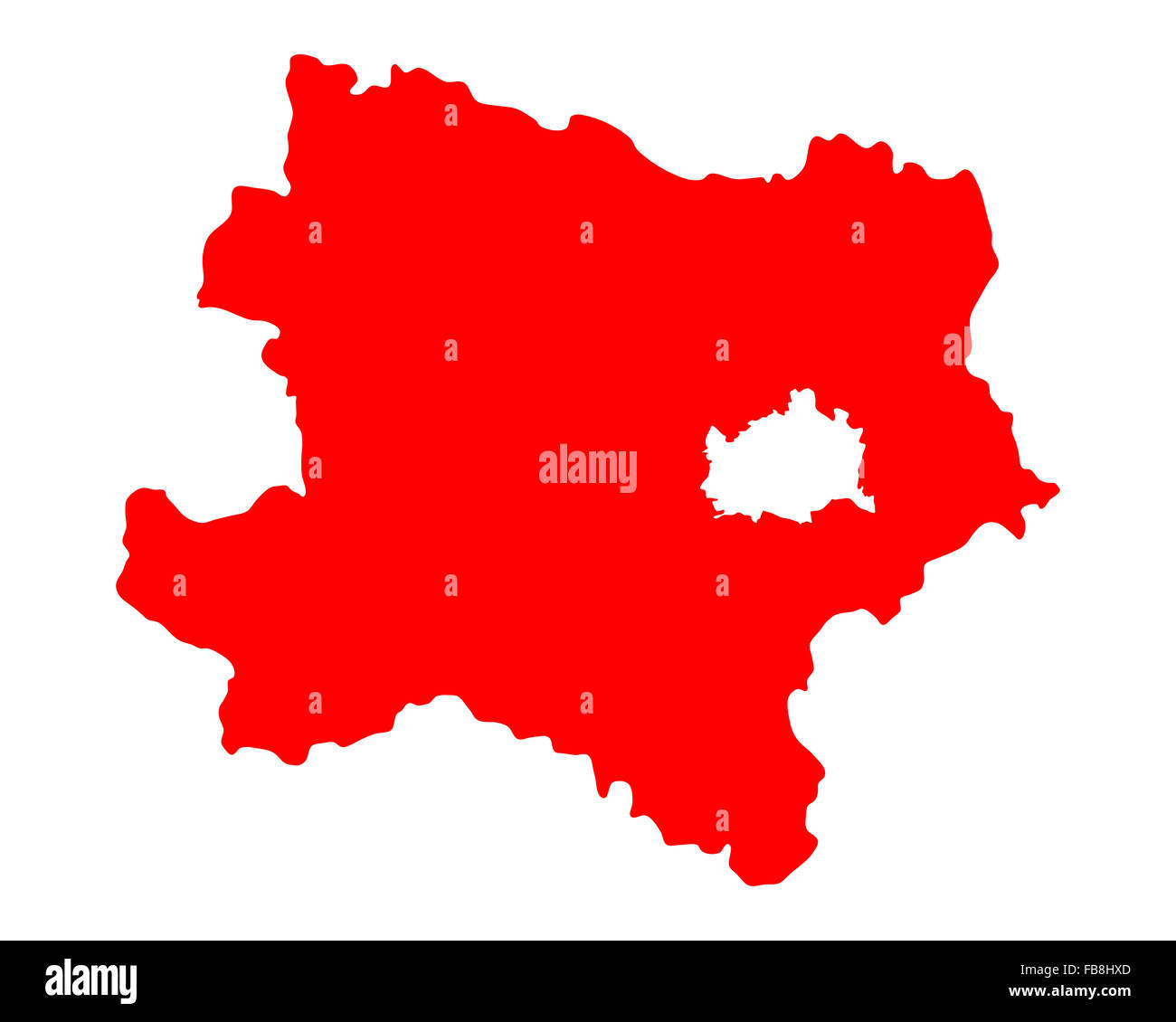Map of Lower Austria Stock Photo - Alamy