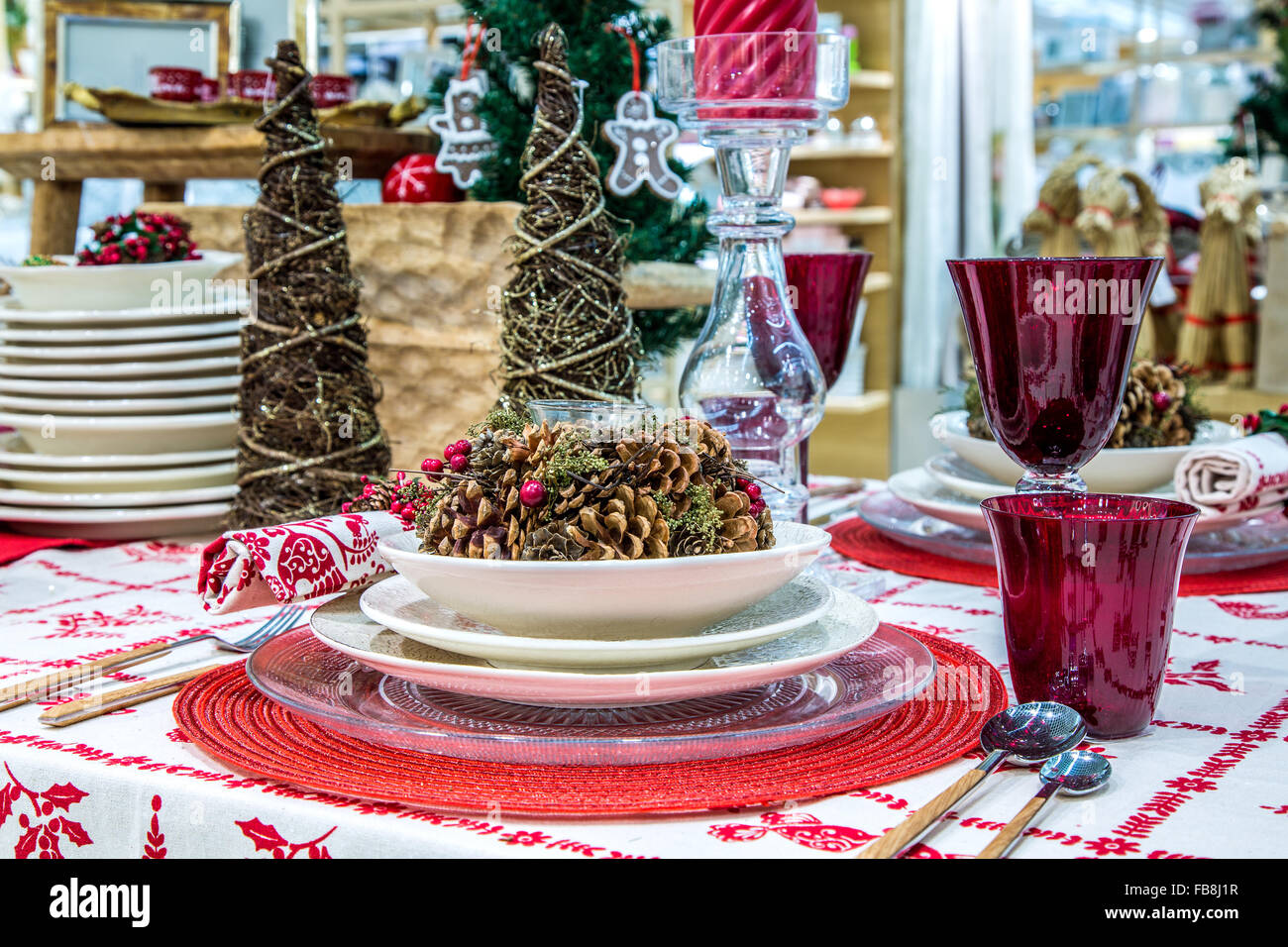 Luxury decorated table Stock Photo - Alamy