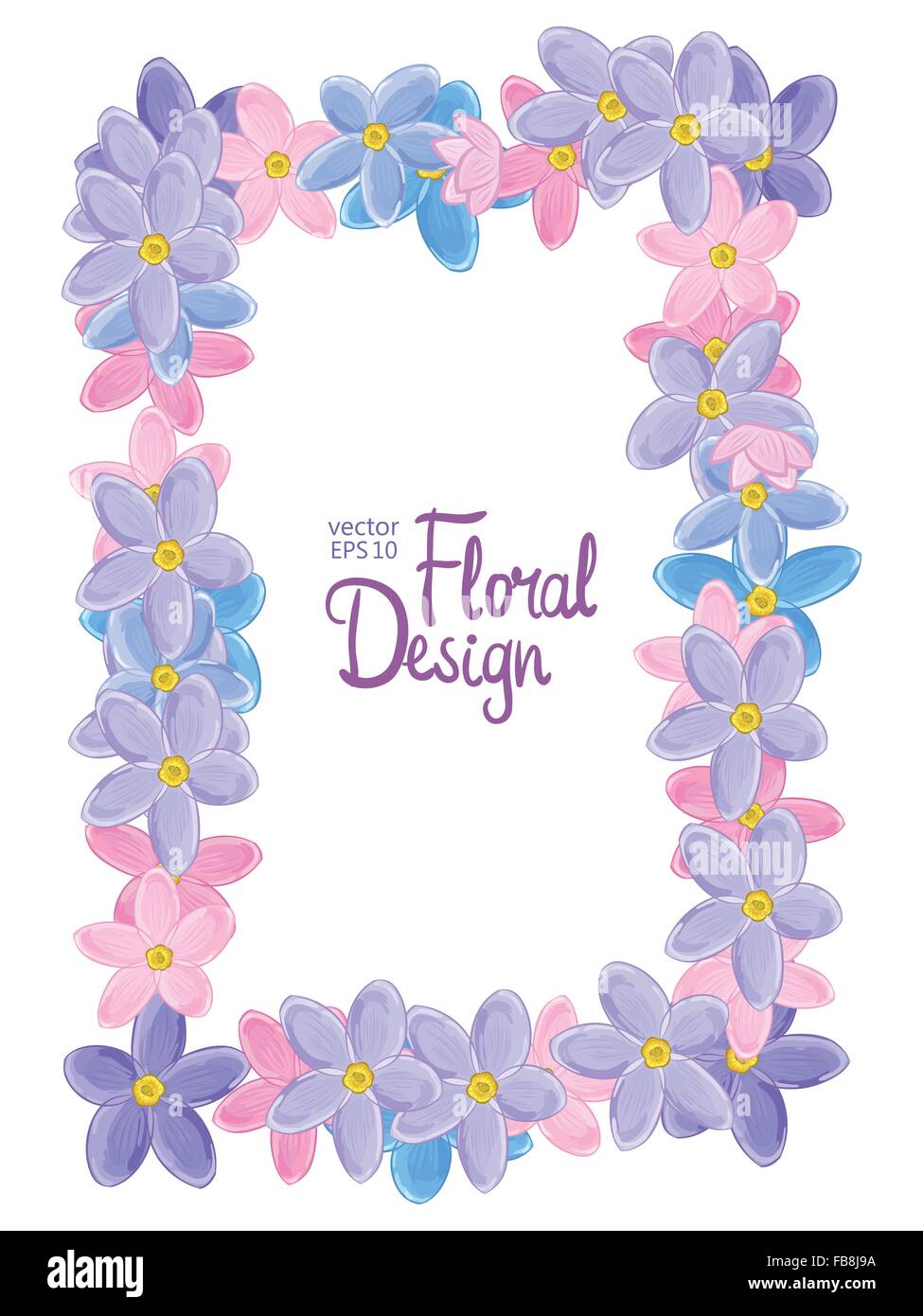 Vector frame with forget-me-not flowers Stock Vector Image & Art - Alamy