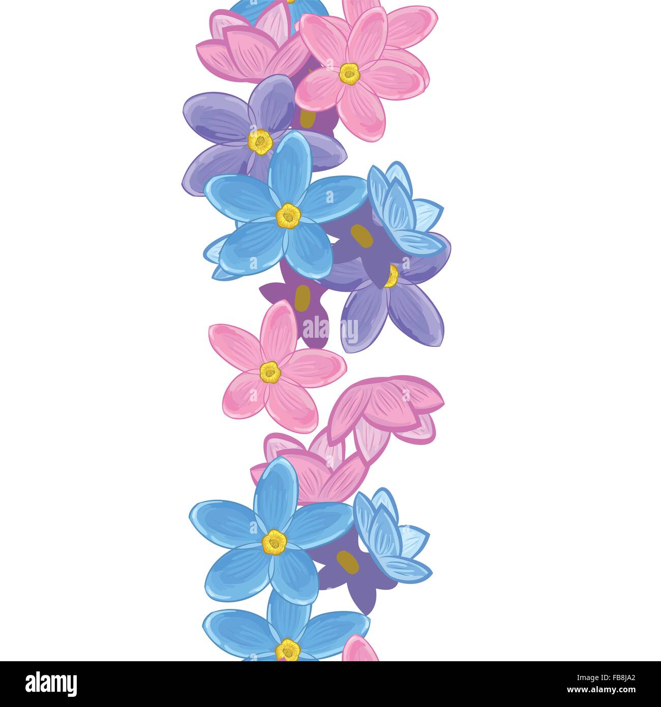 Vertical seamless floral line Stock Vector Image & Art - Alamy