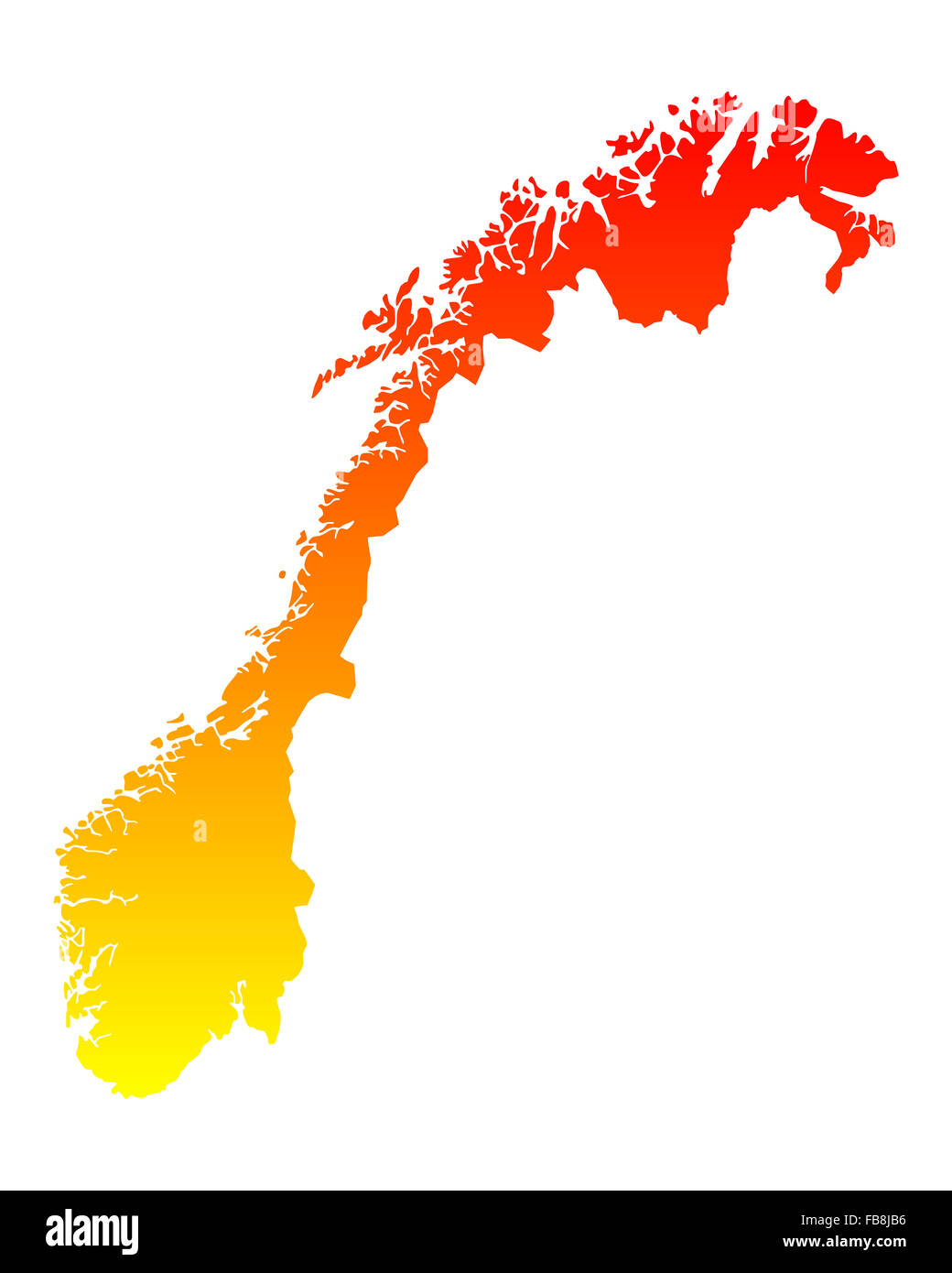 Map of Norway Stock Photo - Alamy