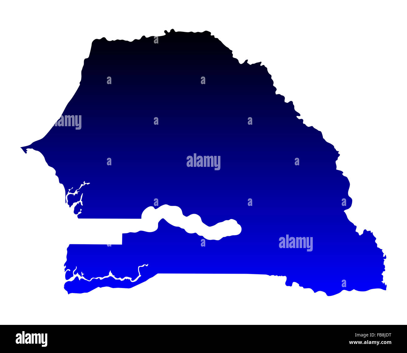 Map of Senegal Stock Photo - Alamy