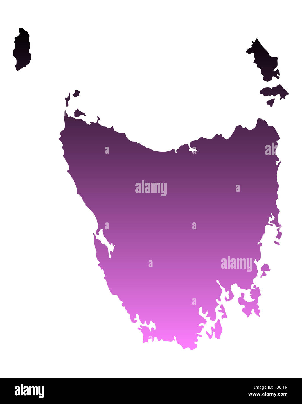 Map of Tasmania Stock Photo - Alamy