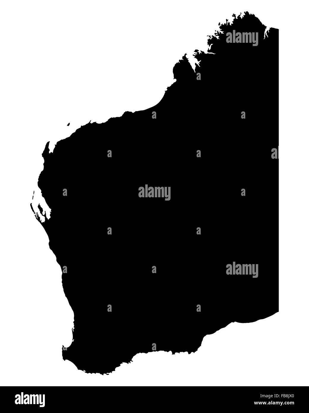 Western australia map Black and White Stock Photos & Images - Alamy