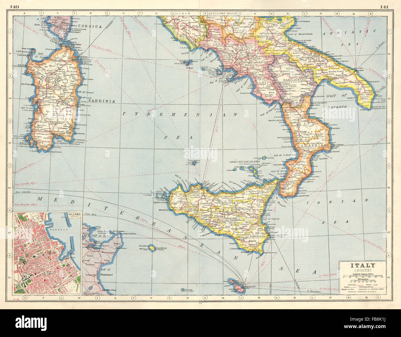 Map of italy 1920 hi-res stock photography and images - Alamy