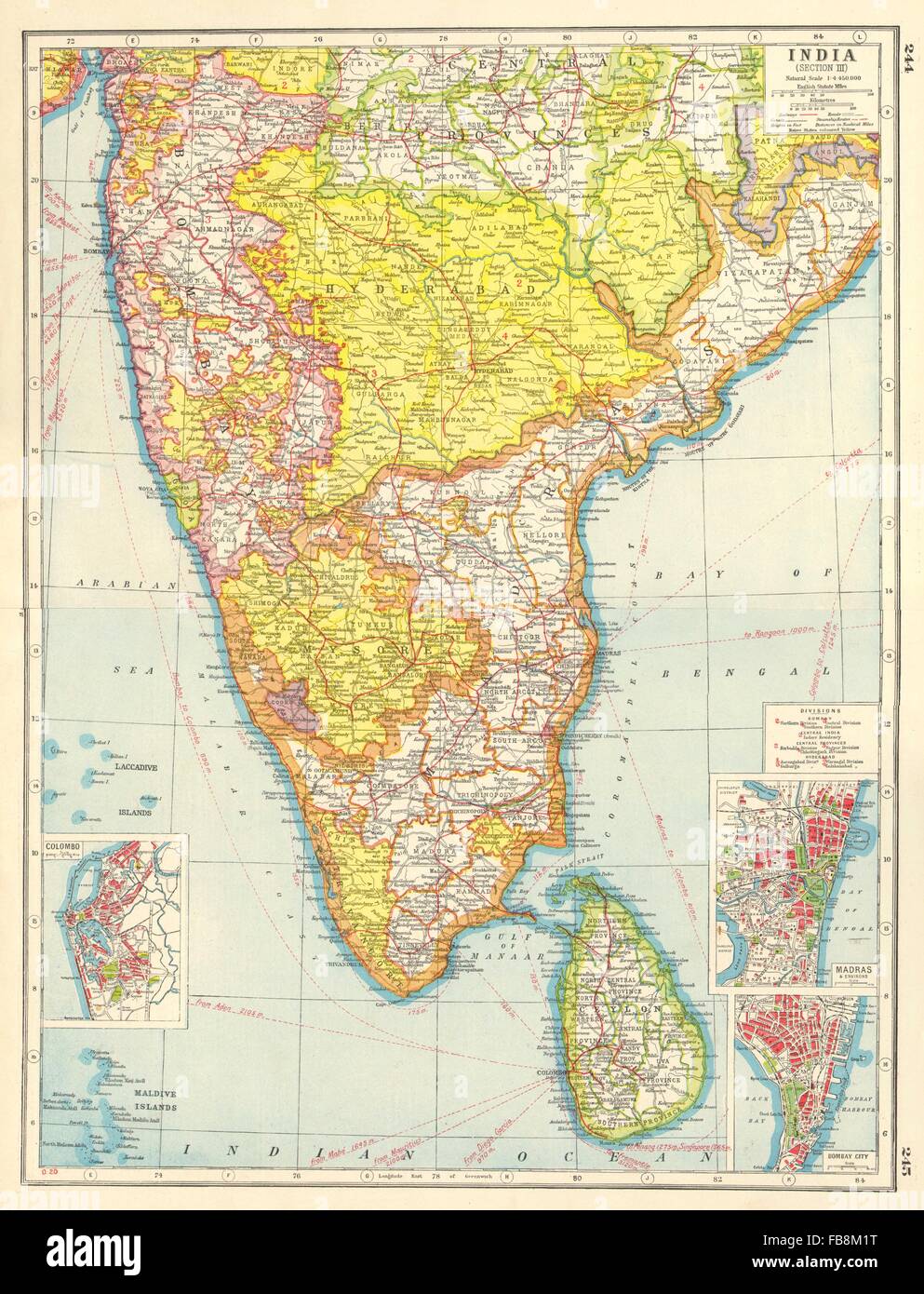 India map 1920 hi-res stock photography and images - Alamy