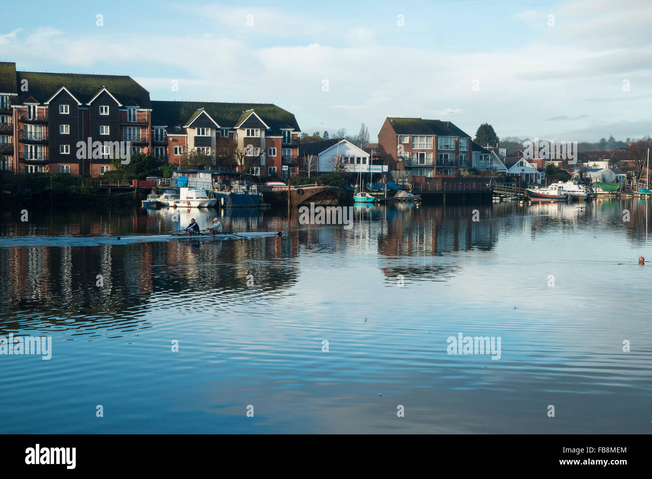 River Itchen taken from Riverside Park, Bitterne Park, Southampton with ...