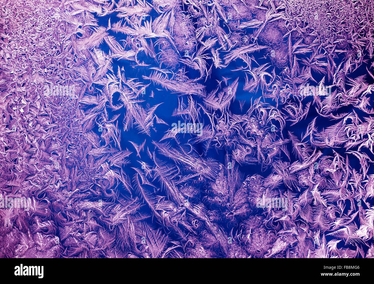 Frosty pattern on the window Stock Photo - Alamy
