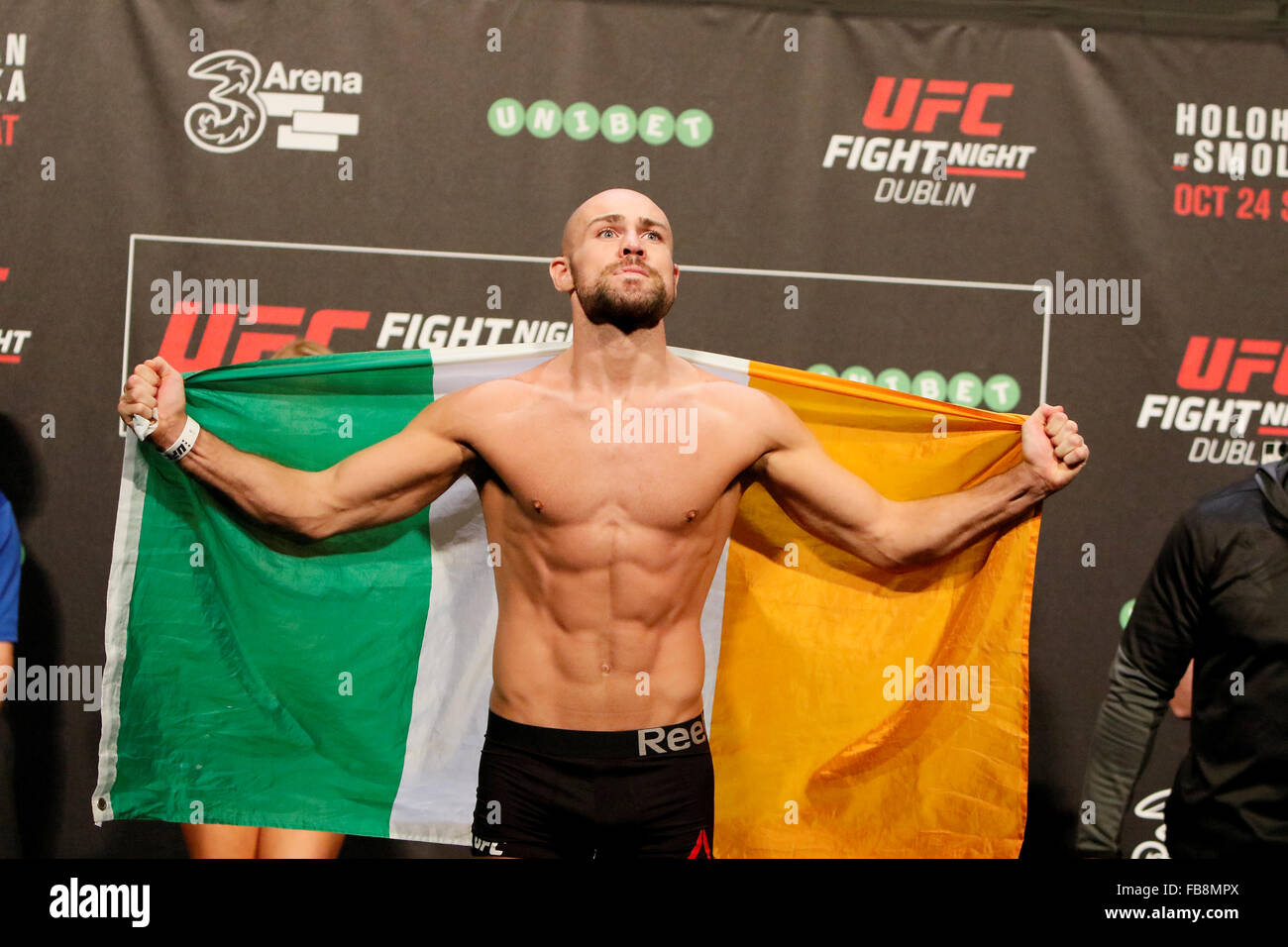 Cathal Pendred celebrates making the weight at Weigh In UFC Fight Night ...