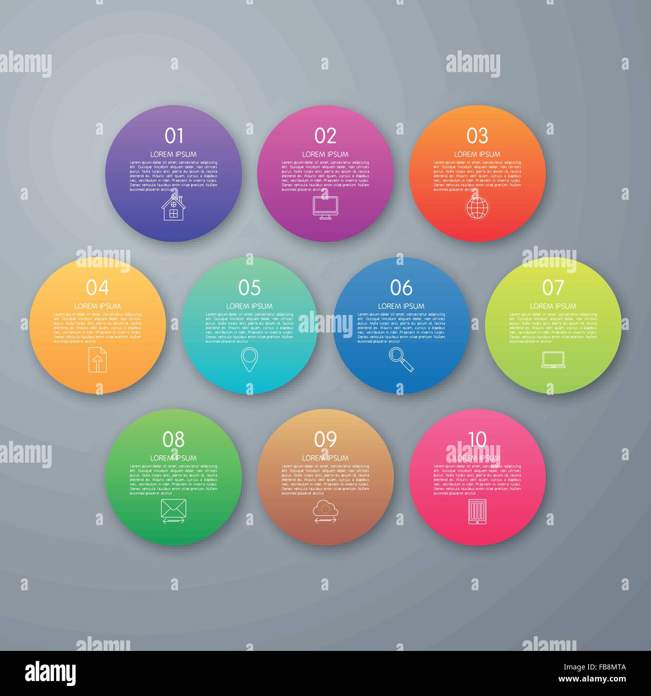 Vector illustration infographics ten options Stock Vector Image & Art ...