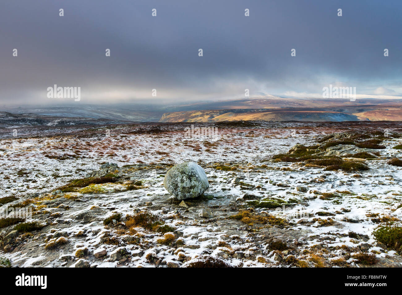 Erratic Boulder and the View Towards Birkdale and Meldon Hill from ...