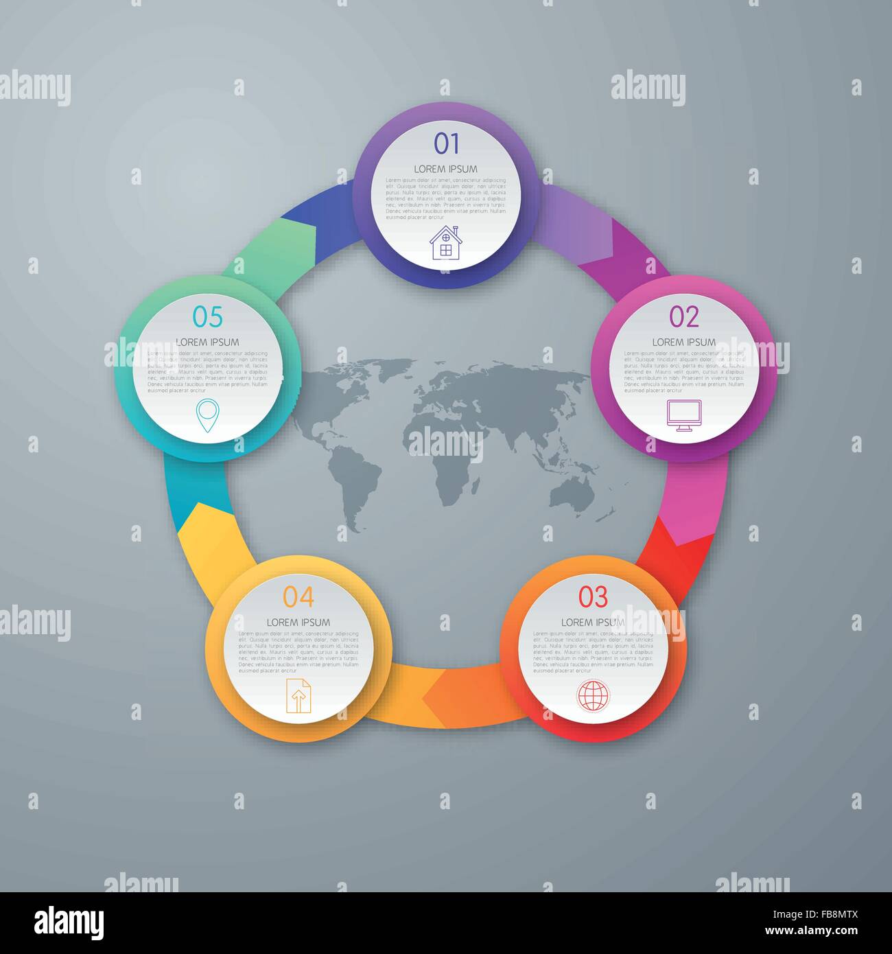 Vector illustration infographic five options Stock Vector Image & Art ...