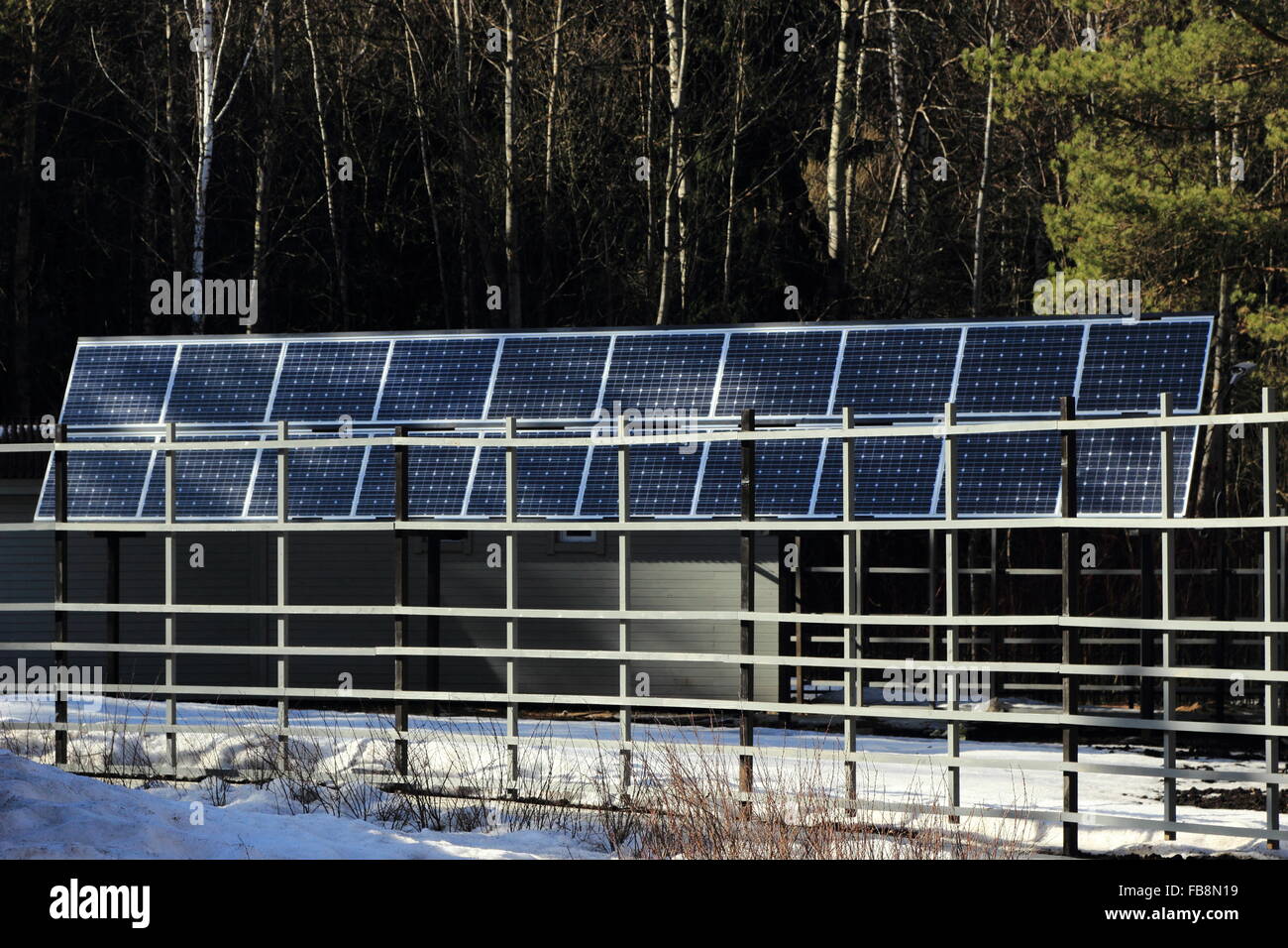 Eco solar panels outdoor in Zelenograd, Moscow, Russia Stock Photo - Alamy